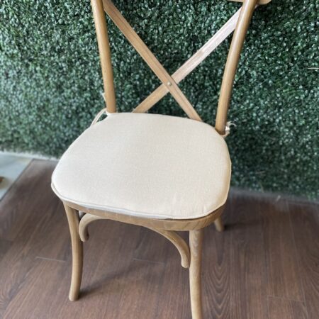 Rustic Wooden Cross Back Chair - The Party Centre
