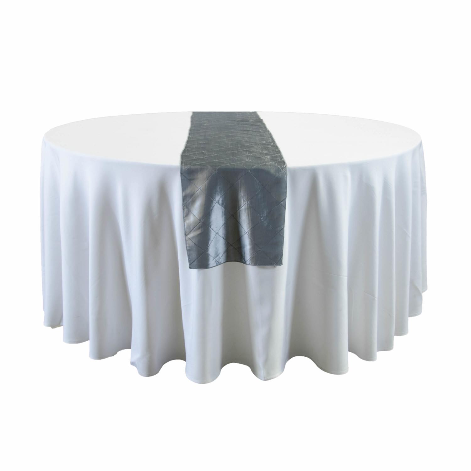 Satin Table Runner - SILVER - The Party Centre