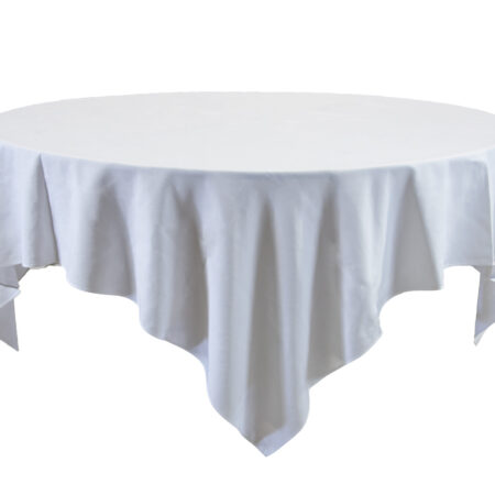 85x85 inch WHITE tablecloth - The Party Centre