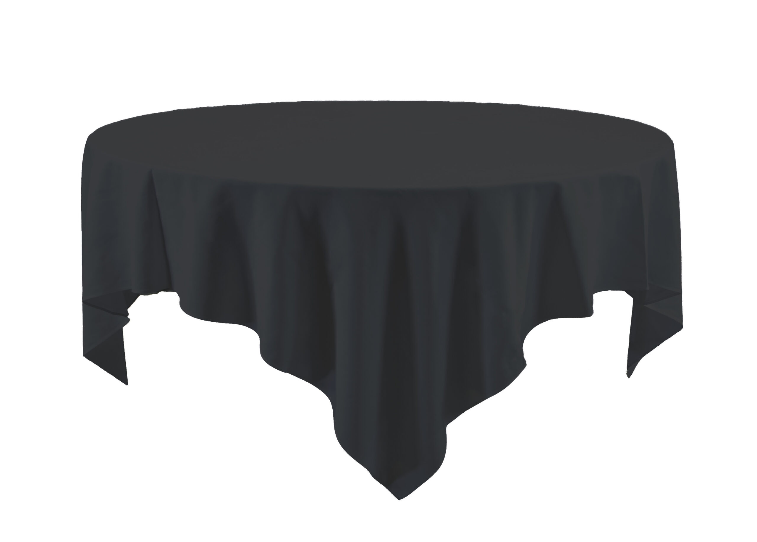 72 x 72 inch BLACK tablecloth - The Party Centre