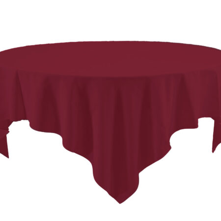 85 x 85 BURGUNDY tablecloth - The Party Centre