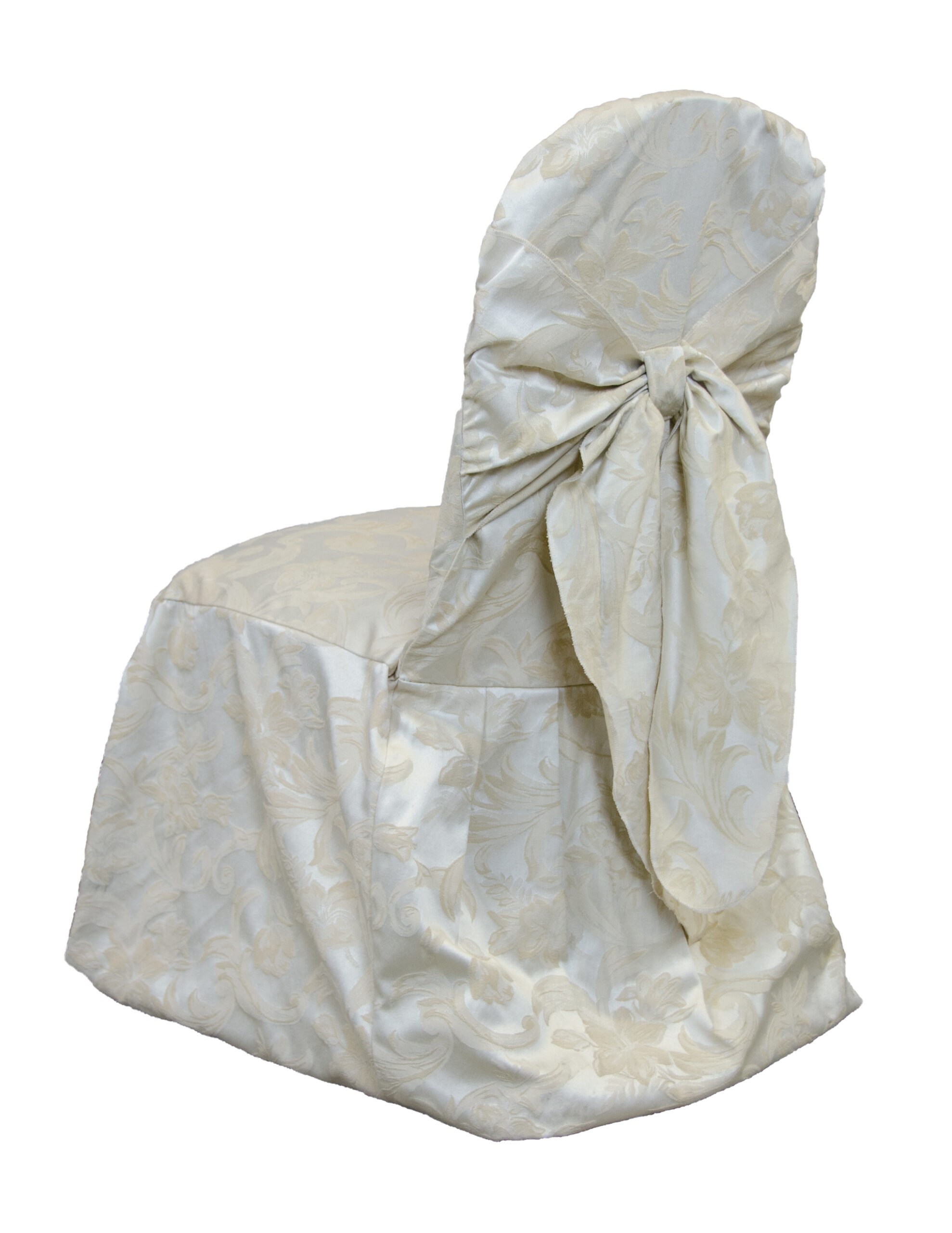 Brocade Banquet Chair Cover- Champagne - The Party Centre