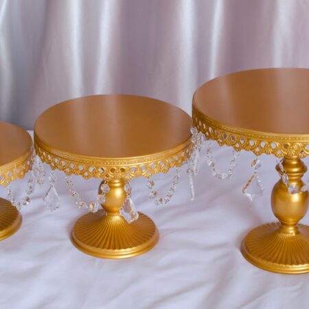 Gold Cake Stands:12", 10", 8" | The Party Centre